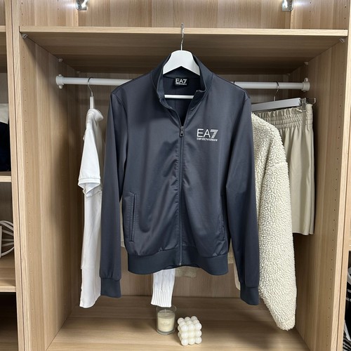 Emporio Armani Mens Full-Zip Track Top Tracksuit Jacket Size XS Grey ...