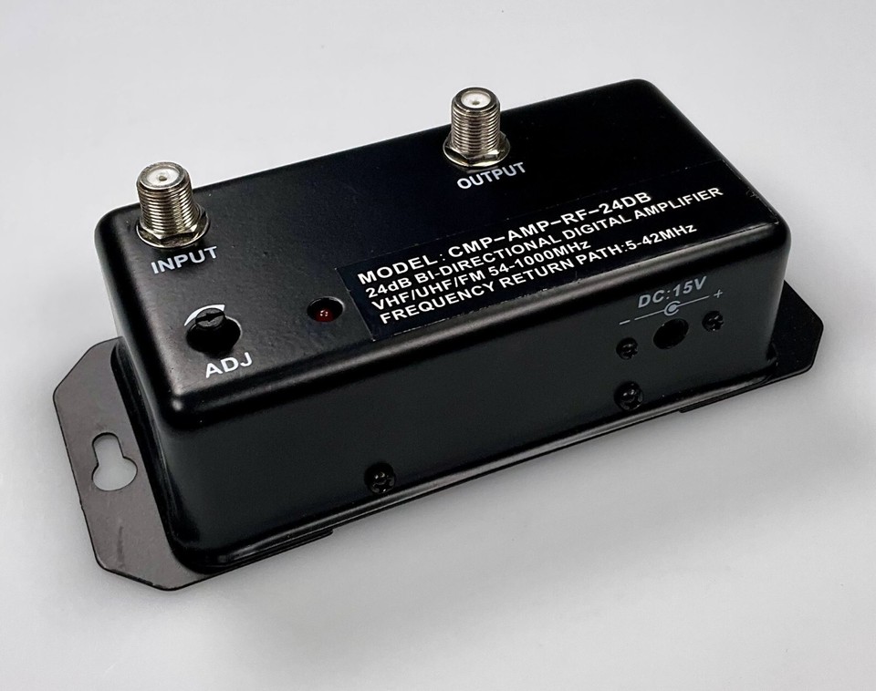 24dB TV Antenna Digital Signal Booster Amplifier for HDTV with 3ft Coax ...