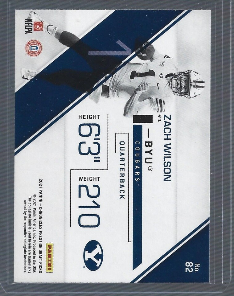 2021 Panini Chronicles Draft Picks #82 Zach Wilson | eBay