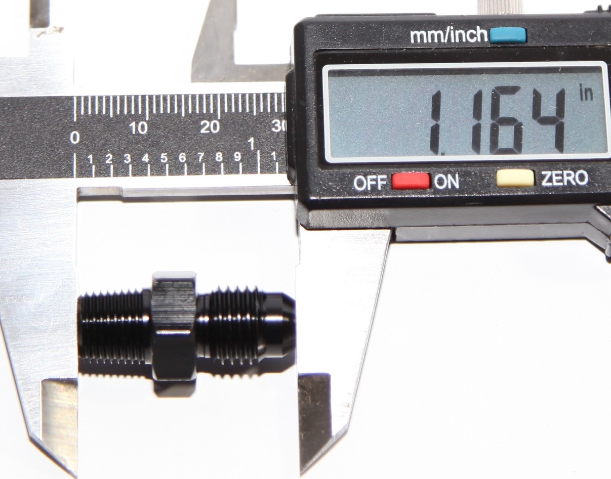 BLACK 4AN AN-4 to 1/8" NPT Male Thread Straight Aluminum Fitting ...