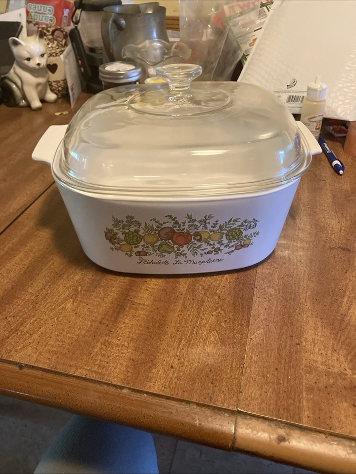 Vintage Corning Ware Spice Of Life Dutch Oven 5 Liter A-5-B With Pyrex ...