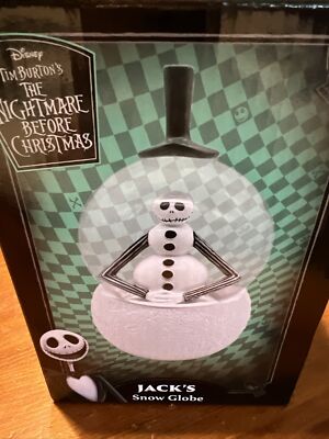 Disney Nightmare Before Christmas SNOWMAN JACK Skellington SNOW GLOBE ...