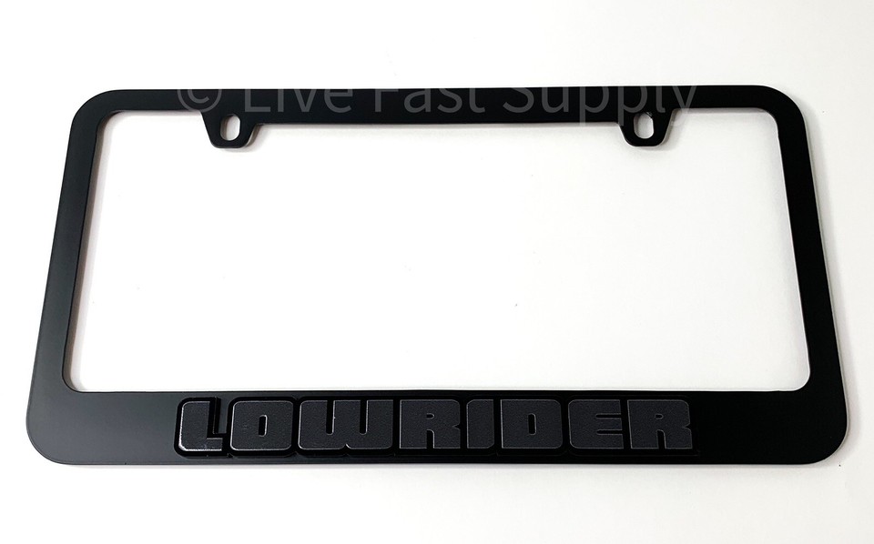 LOWRIDER License Plate Frame Gray w/ Black Outline Premium Matte | eBay