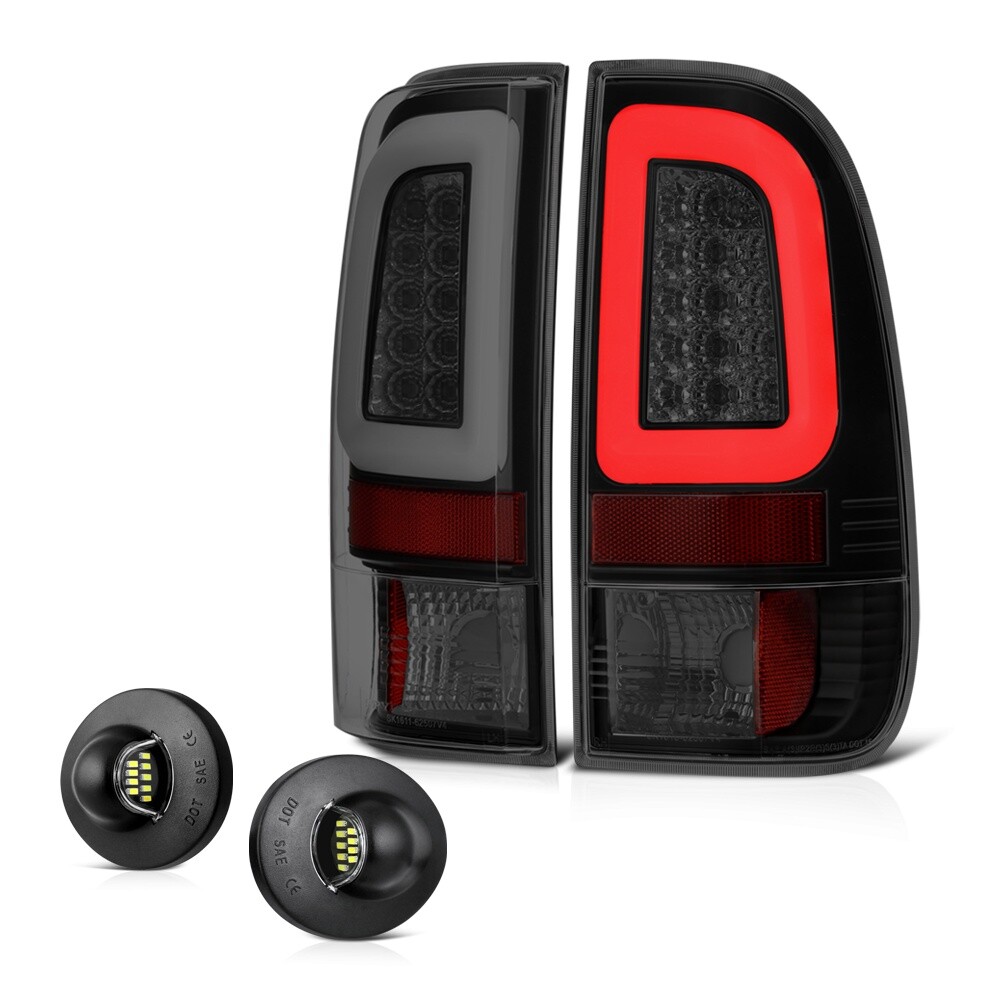 08-16 SuperDuty Black Smoke LED Bar Brake Signal Tail Lamp License ...
