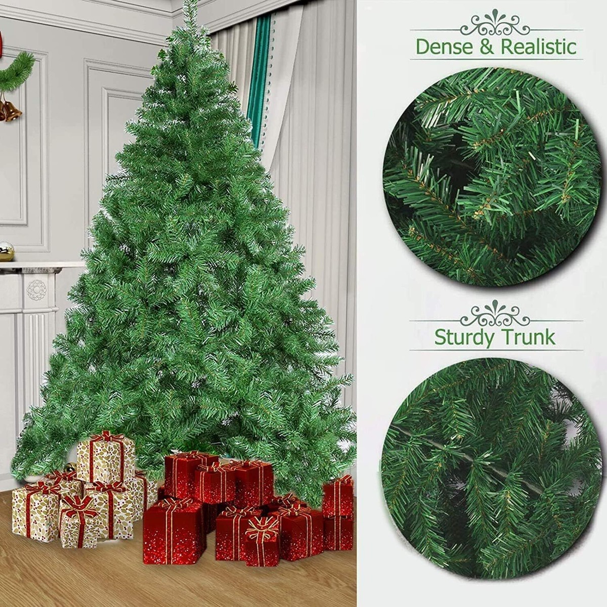 Wide Artificial Christmas Trees 7ft Scandinavian Tips Artificial