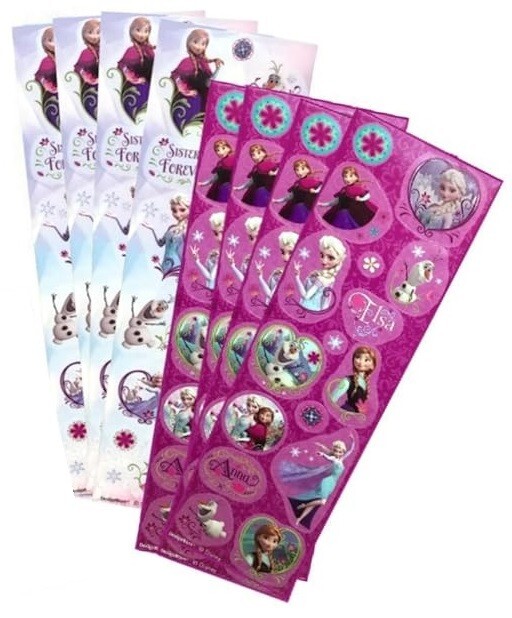 Disney Frozen Stickers TWO packs of 8 Sticker Strips each Elsa Anna ...