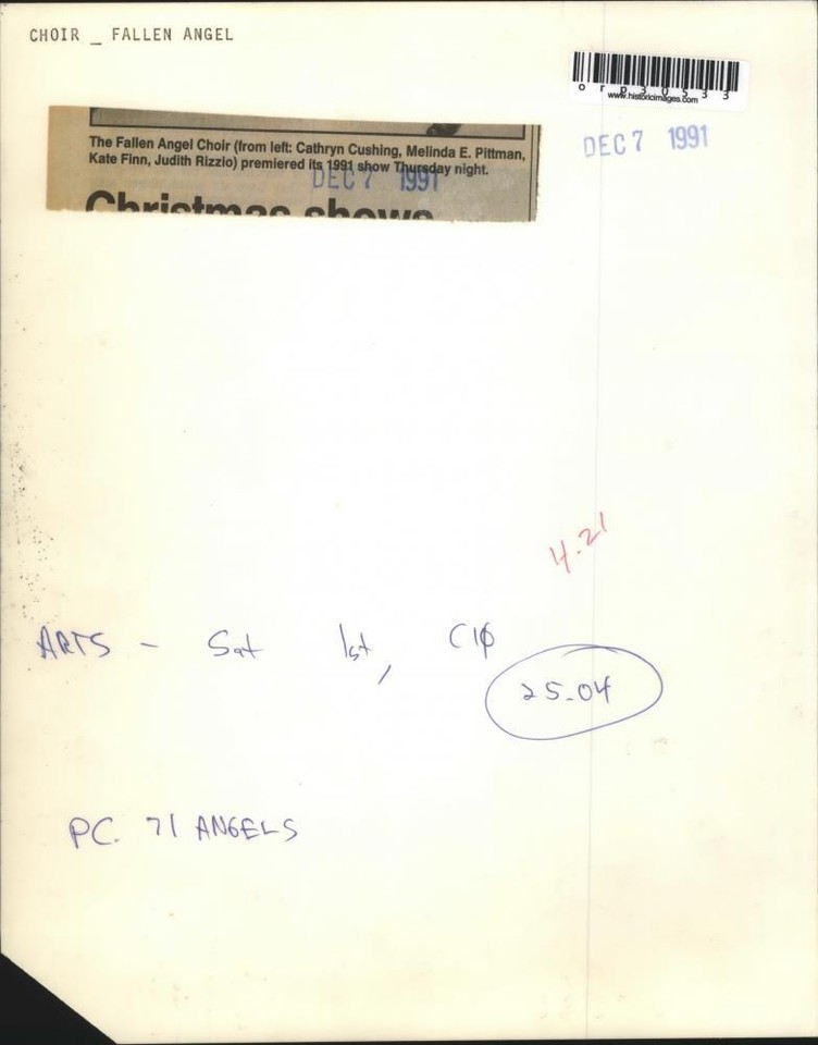 1991 Press Photo Cathryn Cushing and Melinda Pittman of the Fallen ...