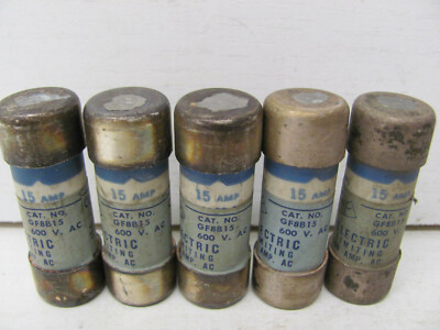 LOT OF 5 GE GENERAL ELECTRIC CLF FUSES GF8B15 600V 15A USED | eBay