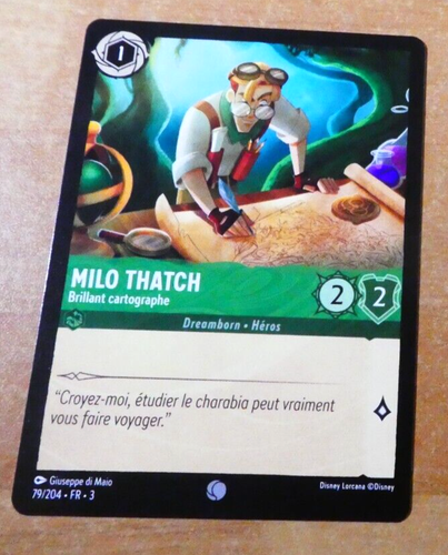 LORCANA TRADING CARD GAME TCG DISNEY CHAPITRE 3 CARTE MILO THATCH 79/ ...
