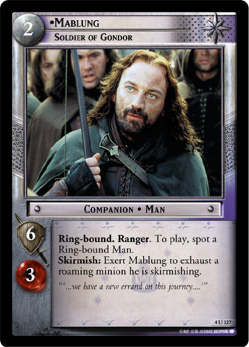 1x Mablung, Soldier of Gondor - 4U127 - Foil Near Mint The Two Towers ...