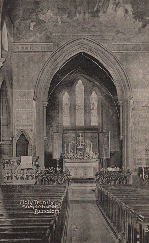 Burslem Staffordshire England Holy Trinity Church Vintage Postcard ...