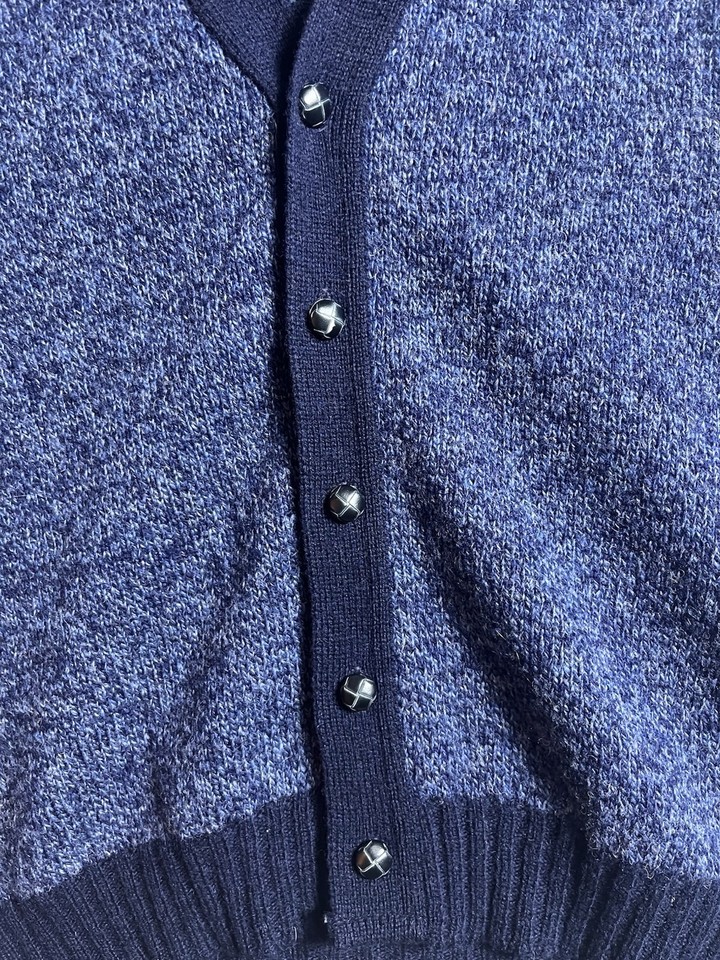 Vintage Pendleton Cardigan Vest 100% Shetland Wool Men's Size L Navy ...