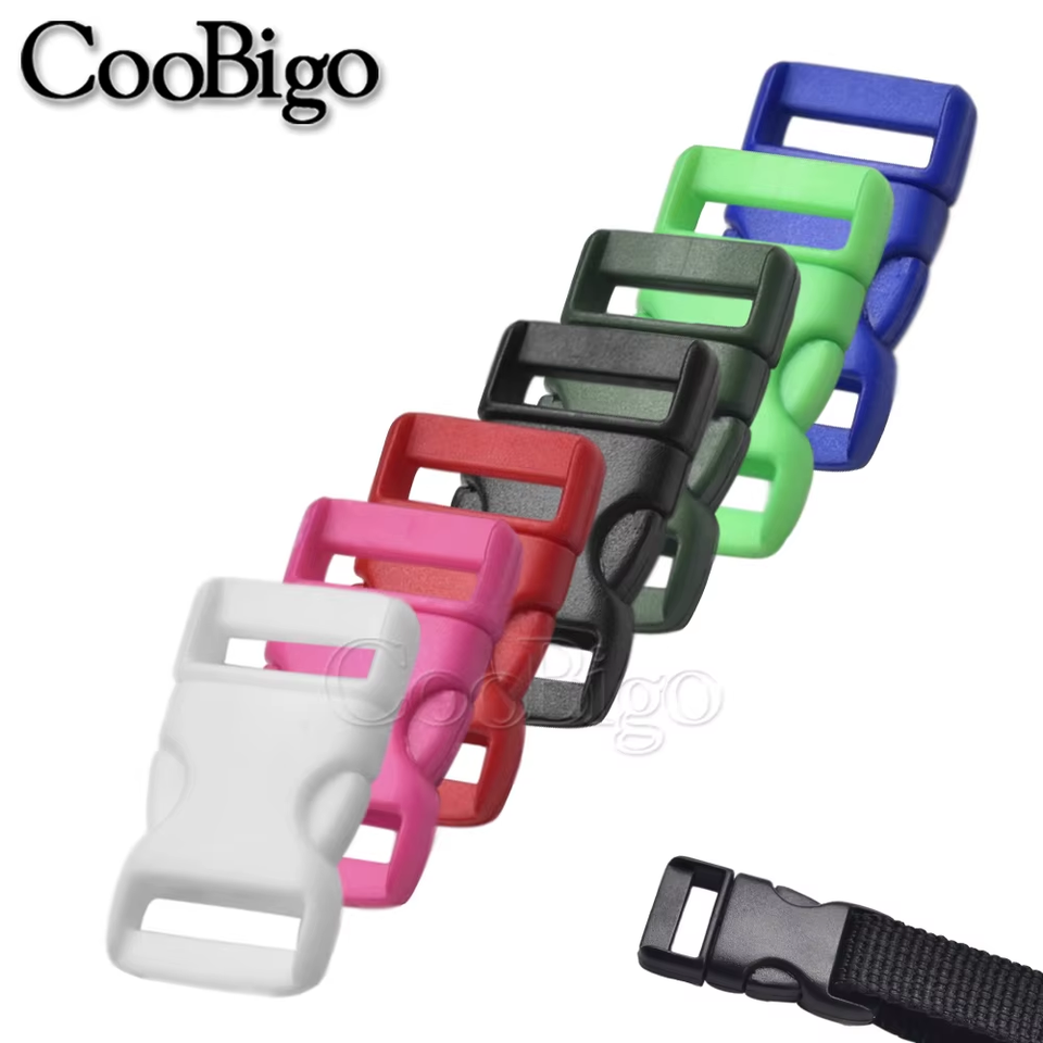 25Pcs 12Mm Plastic Quick Side Release Buckle Paracord Bracelet Dog ...