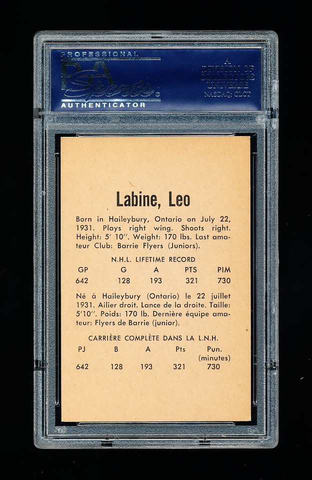 1962 PARKHURST HOCKEY 26 LEO LABINE PSA 5.5 EXCELLENT+ RED WINGS | eBay