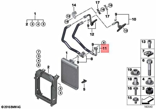 Genuine BMW E70 X5 SUV Engine Oil Cooler Hose Pipe Inlet OEM ...