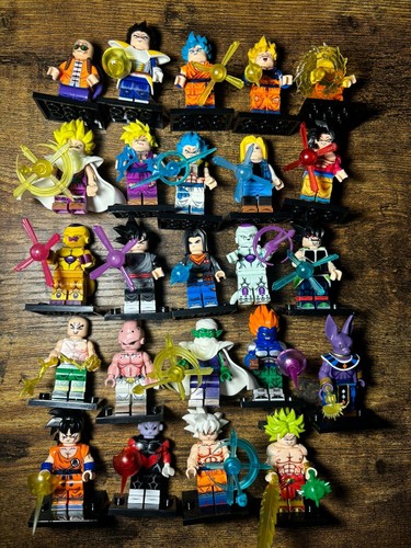 Custom Lego Dragon Ball Z Super Minifigures Lot 24 Pieces Goku Broly ...