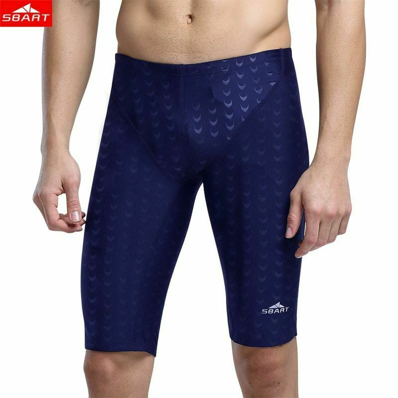 Men Sharkskin Swimwear Swim Trunks Swimsuit Racing Jammers Swimming ...