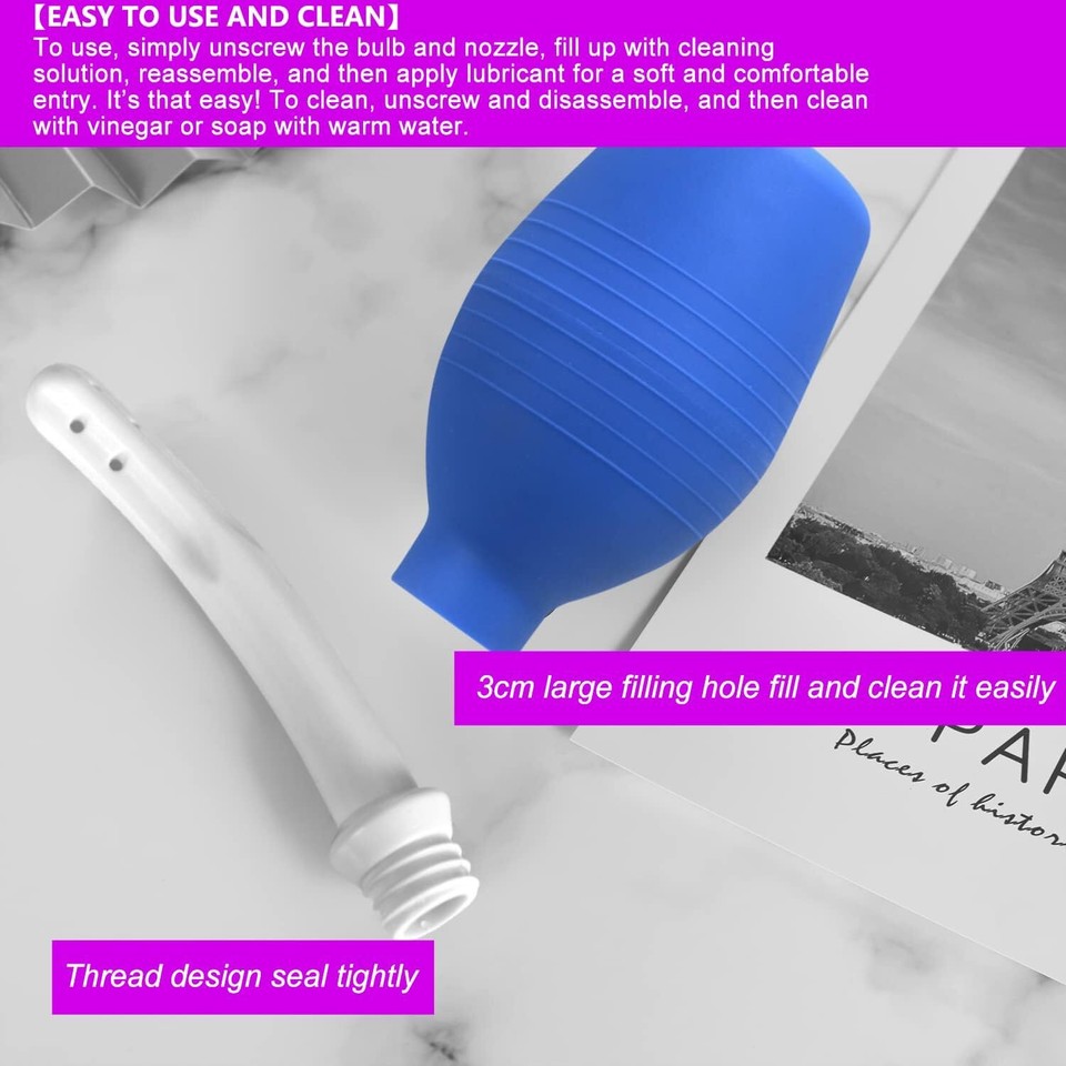 Anal Vaginal Bulb Douche Enema Rectal Colonic Irrigation Syringe ...