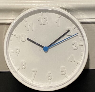IKEA Stomma 8" Round White Minimal Hanging Clock Silent Non Tick Gustav ...