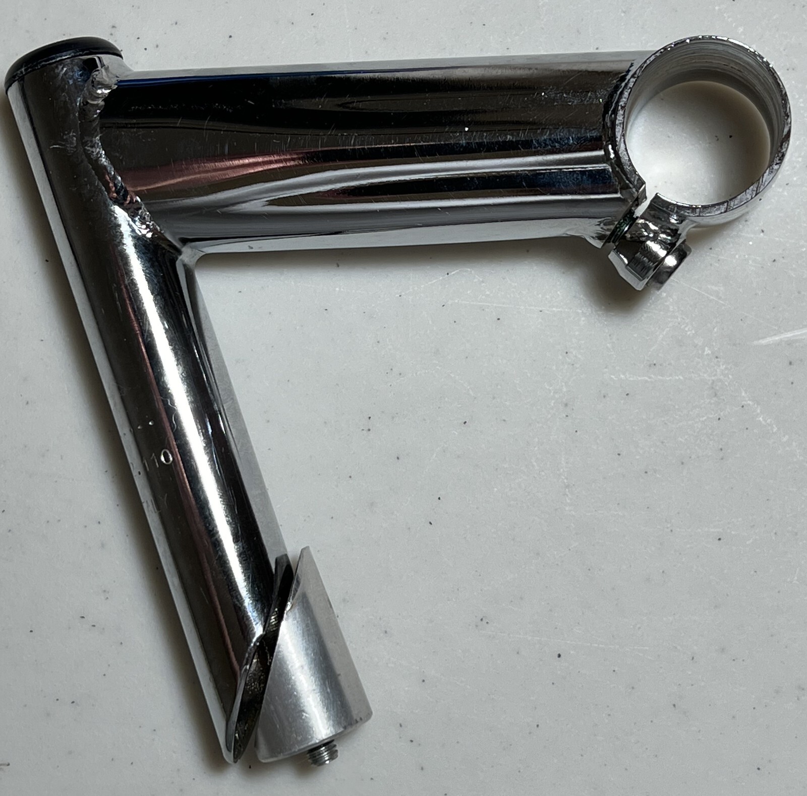 Quill Chrome Stem - 110mm 22.2mm quill 25.4mm handlebar clamp, -20 deg ...