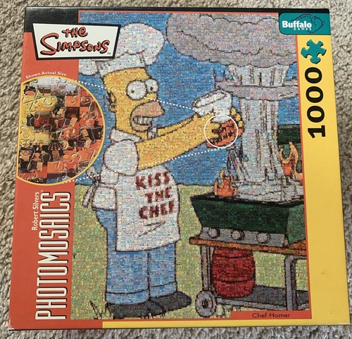 Simpsons Jigsaw Puzzle Photomosaics Homer Kiss The Chef 1000 Piece ...