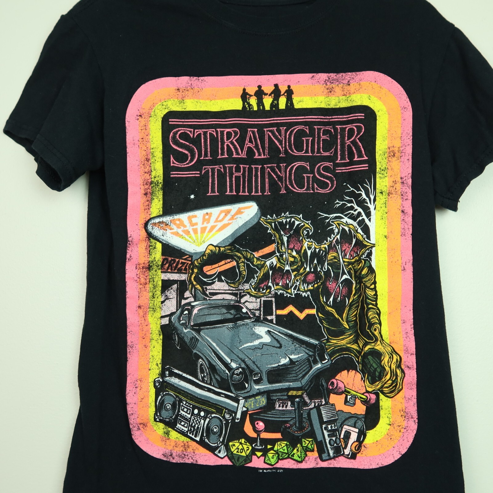 Stranger Things Netflix 80's Retro Adult Black Vintag… - Gem
