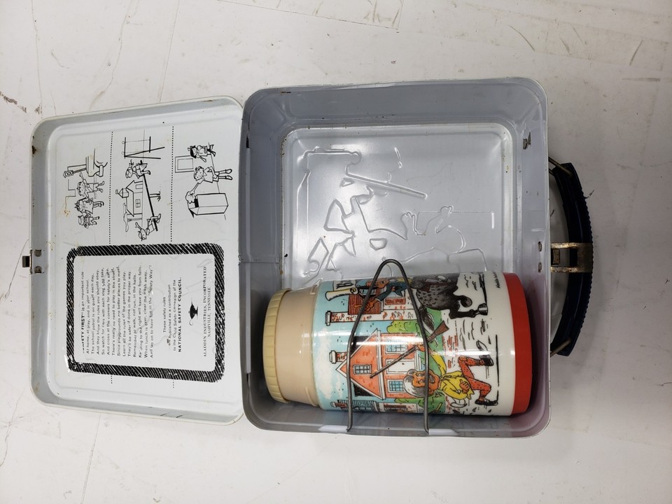 Vintage 1976 Aladdin Back in '76 Metal Lunchbox & Thermos Collectible ...