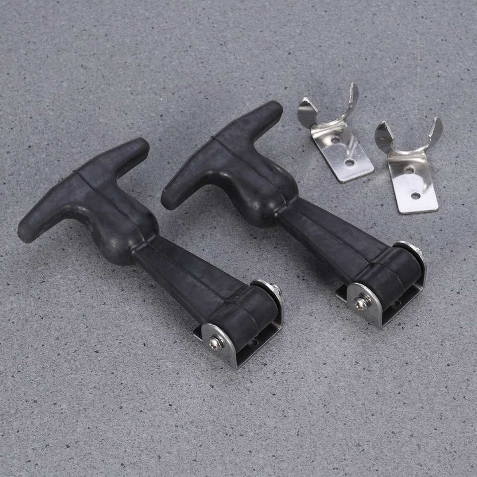 2 PCS Stainless Steel Buckle Trailer Rubber Latch Utility Bed Door ...