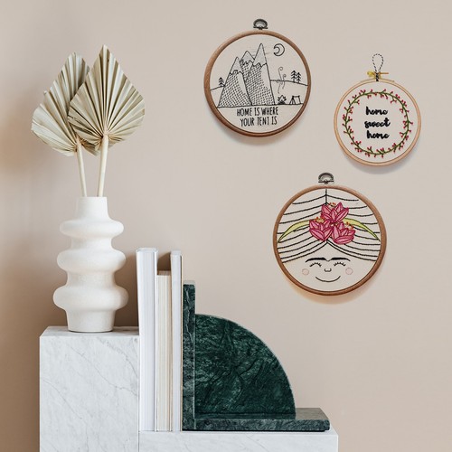 4x3.5inch Embroidery Hoops, 5Pcs Oval Frame Cross Stitch Hoop Ring | eBay