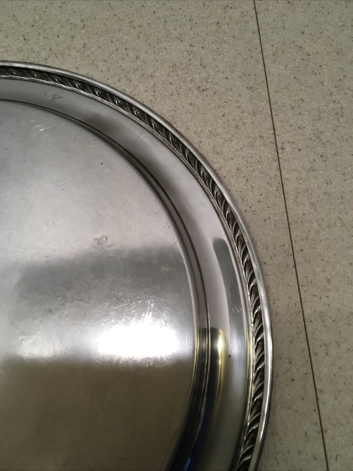 Vintage ONEIDA USA Silver Plated 12" Round Serving Tray Platter! | eBay