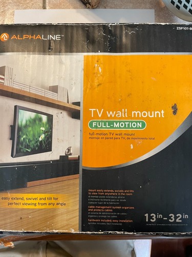 Alphaline TV Wall Mount Full Motion for TV from 13" to 32" NIB 1-2 | eBay
