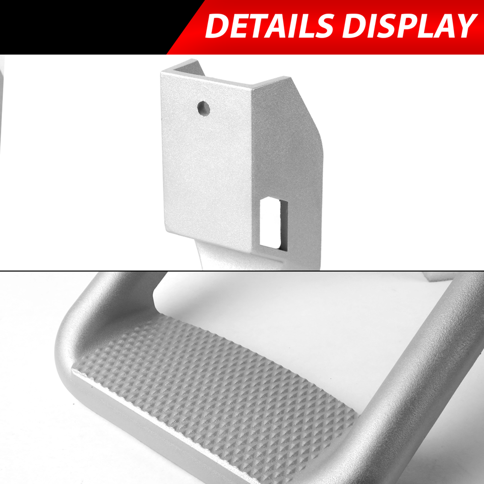 SILVER ALUMINUM FOR UNIVERSAL PICKUP TRUCK/SUV SIDE HOOP STEPS 12 ...