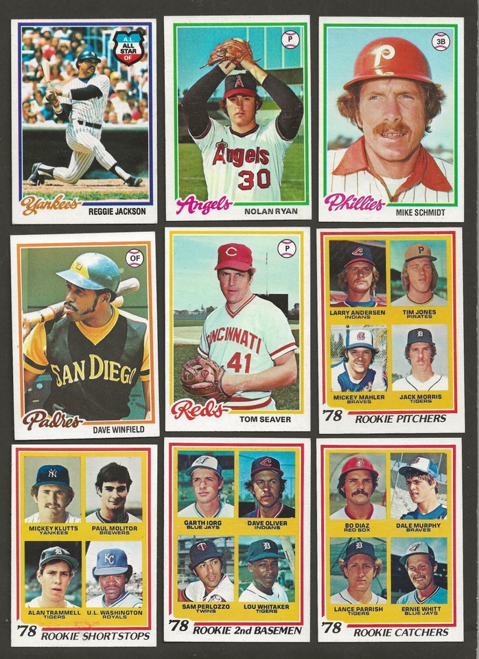 Nice 1978 Topps Baseball Complete Set in Near Mint Condition High Grade ...