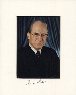 BYRON WHITE HAND SIGNED 5x7 PHOTO MATTED TO 8x10 SUPREME COURT JSA | eBay
