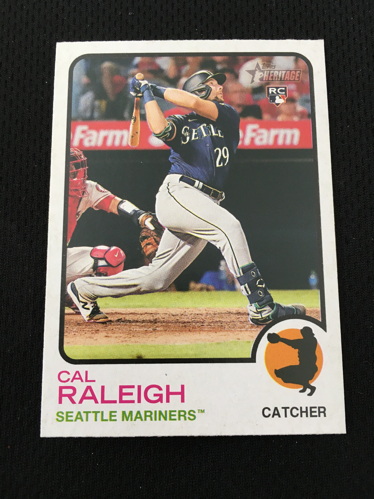 CAL RALEIGH ROOKIE 2022 TOPPS HERITAGE SEATTLE MARINERS RC BASEBALL ...