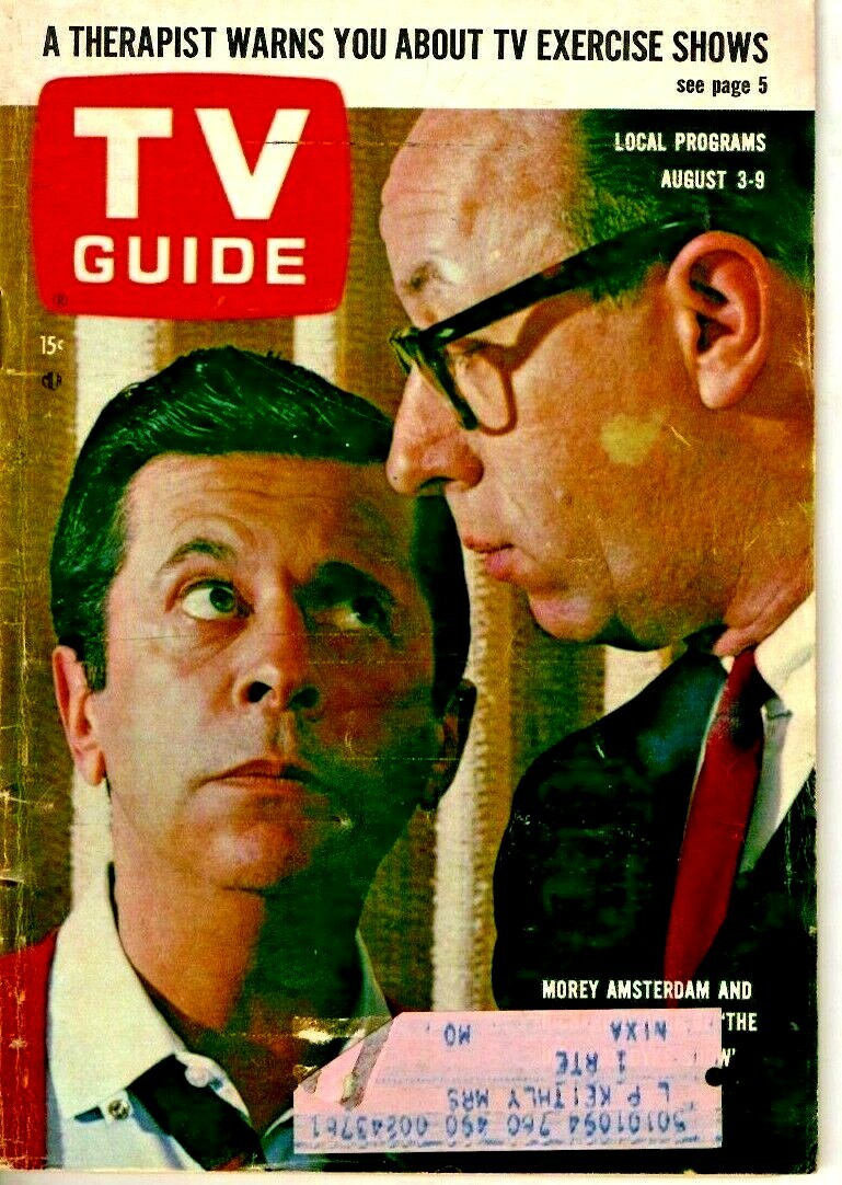 VINTAGE - TV GUIDE - AUGUST 3RD 1963 - MOREY AMSTERDAM - DICK VAN DYKE ...