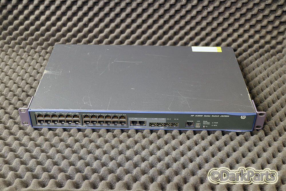 HP A3600 Series Switch JG299A A3600-24 Ei with Rack Mount Brackets | eBay