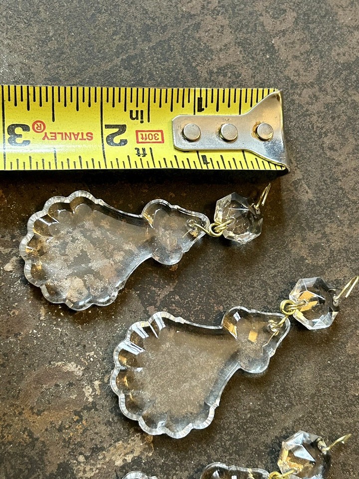 5 Pendalogues French Cut Chandelier Crystals Lead Crystal Lamp Parts 3 ...