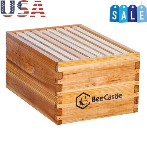 Heavy Wax Coated Langstroth Unassembled Deep Brood Box w/ Frames ...