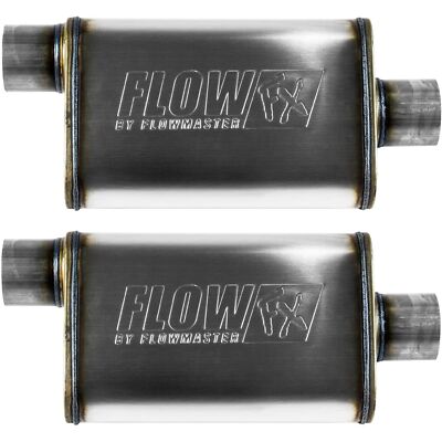 Flowmaster 71226 FlowFX Muffler 409S 2.5" Offset In / 2.5" Center Out - 2 Pack | eBay