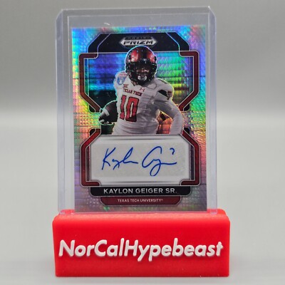 2023 Panini Prizm Draft Picks Football Kaylon Geiger Sr. RA-KGE Silver ...