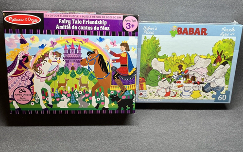 Toddler Puzzle Bundle: Babar's Picnic 60 Pc NIB & Fairytale Friendship ...