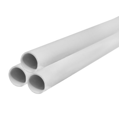 pack of 3 x Conduit Rigid 1 meter length White 20mm PVC Heavy Gauge ...