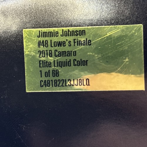 2018 Jimmie Johnson #48 Lowe's Finale Liquid Color ELITE 1/24 Very Rare ...