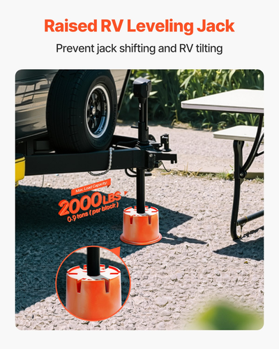 Trailer Jack Blocks 6 RV Leveling Blocks 8" High 2000 lbs with 2 Pads ...