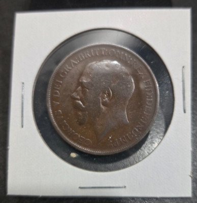 COIN GREAT BRITAIN ONE PENNY 1912 H Georgivs V DEI GRA BRITT OMN REX ...