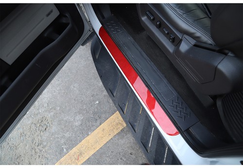 Red Carbon Fiber Door Sill Scuff Plate Cover Protector For Ford F-150 ...