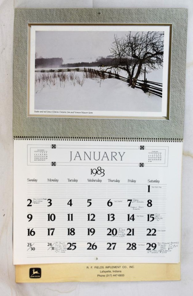 1983 John Deere Calendar Good Fences Make Good Neighbors | eBay