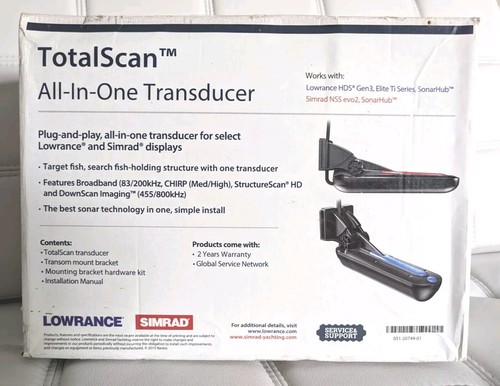 Lowrance Totalscan Transducer 3-1 Side+ Down Imaging #000-12568-001 ...