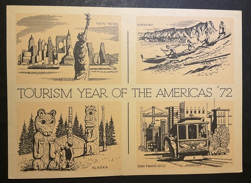 USPS Post Cards Mint Brand New 1972 6 cents TOURISM YEAR OF THE AMERICA ...